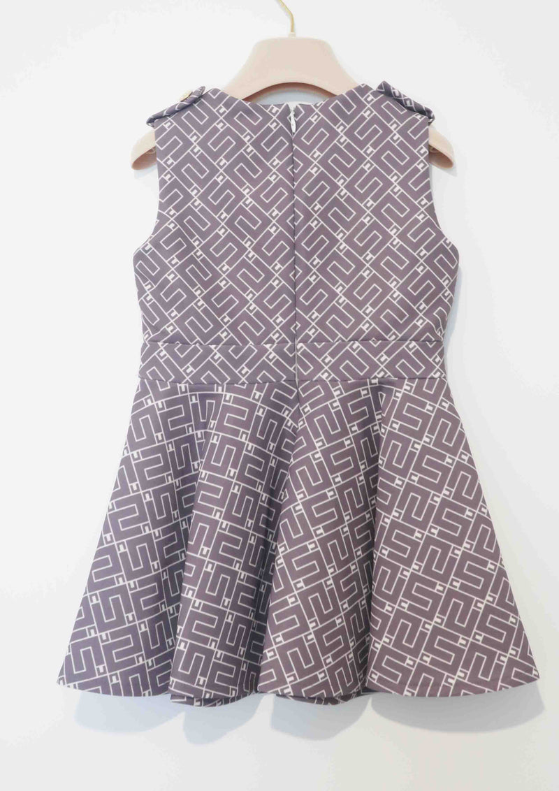 Elisabetta Franchi Candy Violet Monogram Dress – Tiny Models